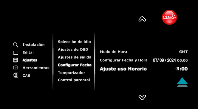 ¿Cómo configurar la hora correcta en los equipos Claro?